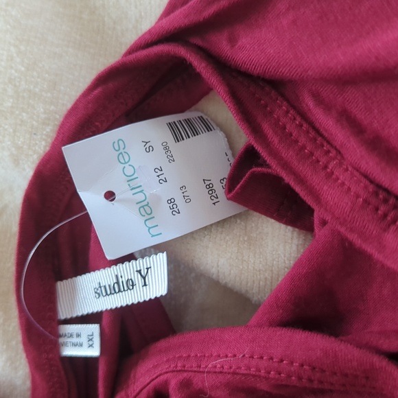 Studio Y | Tops | Wine Colored Knit Shirt Burgundy Color | Poshmark